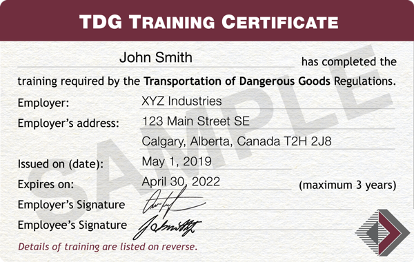 Dangerous Goods Training Certificate - prntbl.concejomunicipaldechinu.gov.co